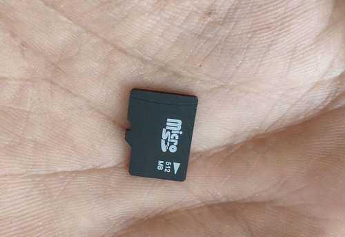 Карта памяти MicroSD 512mb