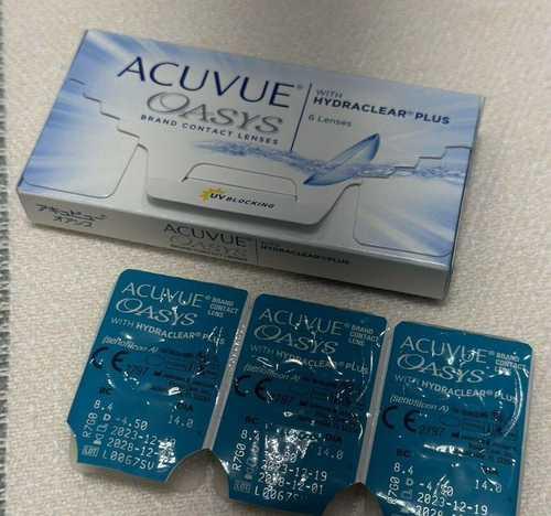 Линзы acuvue oasys 4.0, -4,5 двухнедельные