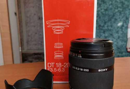 Объектив Sony DT18-200mm F3.5-6.3 для байнета А