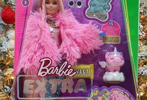 Barbie Extra HDJ46 Брюнетка с розовыми прядями