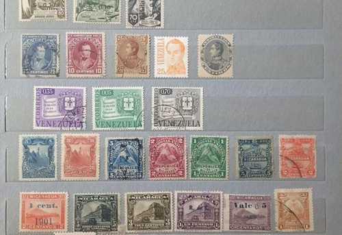 Почтовые марки Южной Америки старые годы