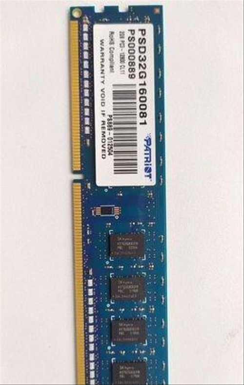 Оперативная память Patriot Memory DDR3 2 Gb