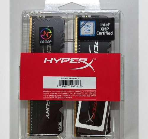 Kingston HyperX fury Black RGB HX432C16FB3AK2/16