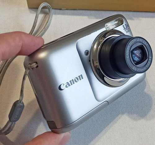 Серебристый Canon A800 с коробкой