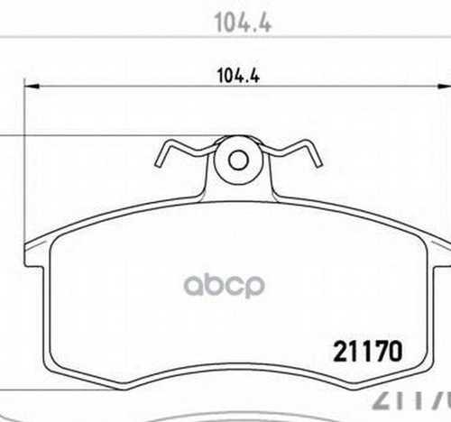 Колодки тормозные дисковые перед Brembo 102