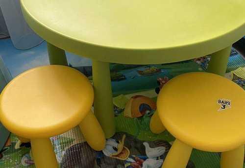 Детские стол и стулья Икеа