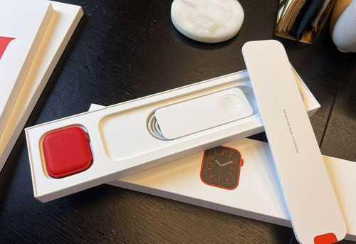 Apple Watch series 6 44mm RED +3 ремешка