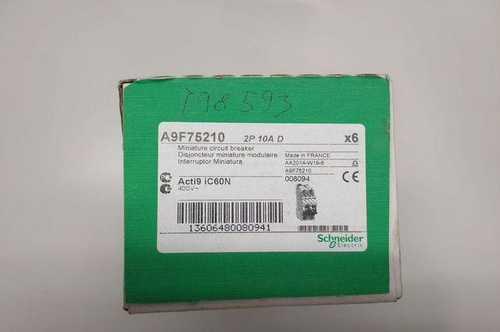 Schneider Electric A9F75210 iC60N D 10A 2P