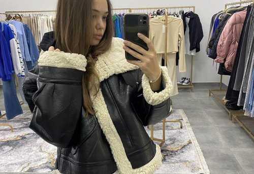 Дубленка авиатор zara