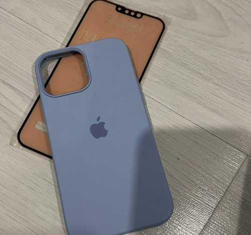 Чехол на iPhone 13 pro max голубой