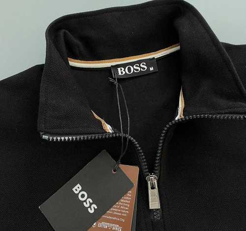 Свитшот полузамок hugo boss черный