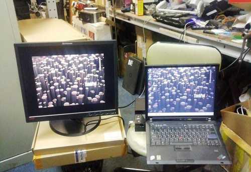 Ноутбук Lenovo ThinkPad T60 +док +монитор
