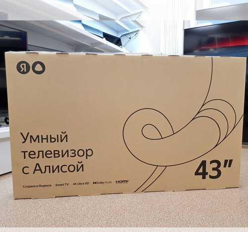 Телевизор SMART 4K 43" Yandex, Direct LED, Wi-Fi