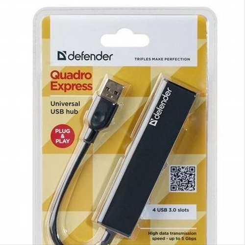 USB-хаб 4-порта Quadro Express USB 3.0, Defender