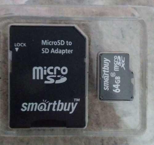 Карта памяти micro sd 64 гб