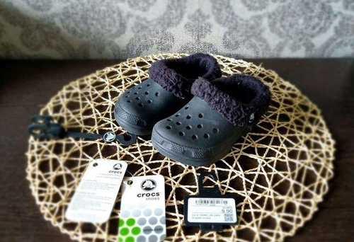 Crocs c6/7 сабо с мехом