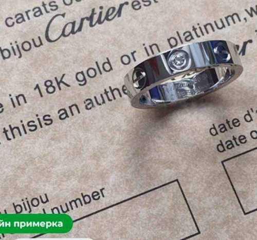 Обручальное кольцо Cartier Love, 1 бриллиант 0,22ct