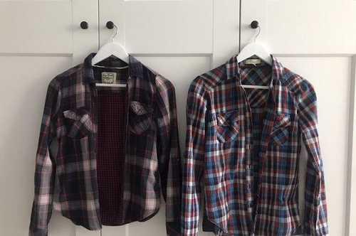 Рубашки женские colin’s, bershka xs,s