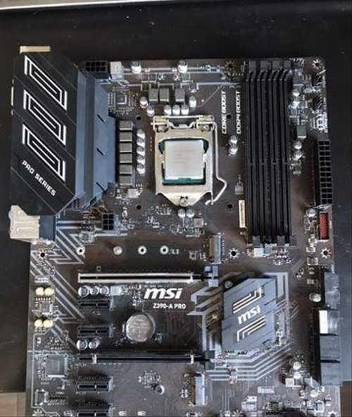 MSI Z390-A PRO + Intel Core i5 9600k