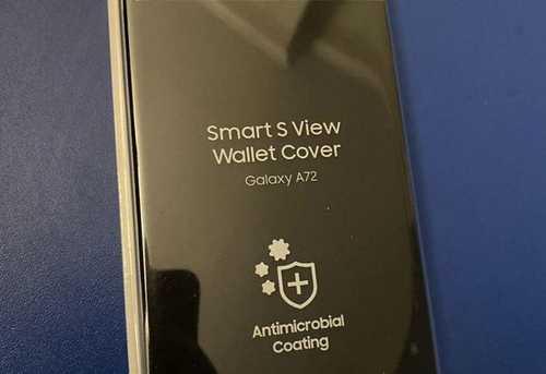 Чехол книжка на Samsung A72 чёрный