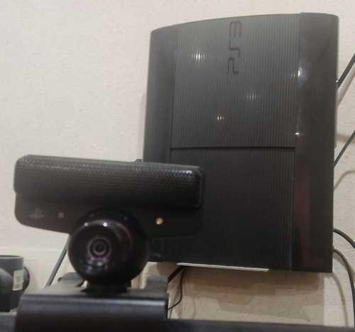 Sony PlayStation 3 Super Slim, 500 ГБ, Прошитая, 4 геймпада