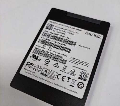 Диск SSD 2.5" SATA 256GB SanDisk X400 sd8sb8u-256G