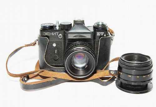 Старинный пленочный фотоаппарат "Зенит" (работает)