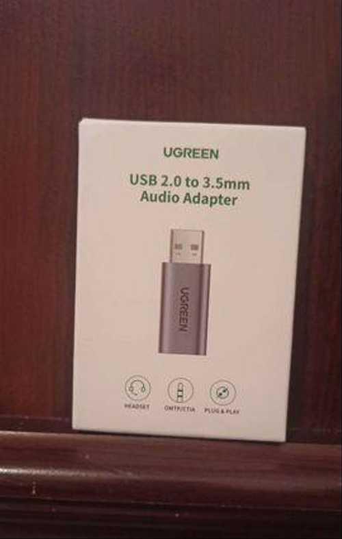 Ugreen Звуковая карта usb 2,0 - 3.5 mm