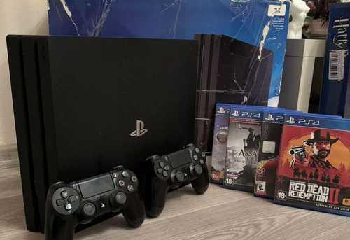 Sony PS4 PRO + игры + подписка