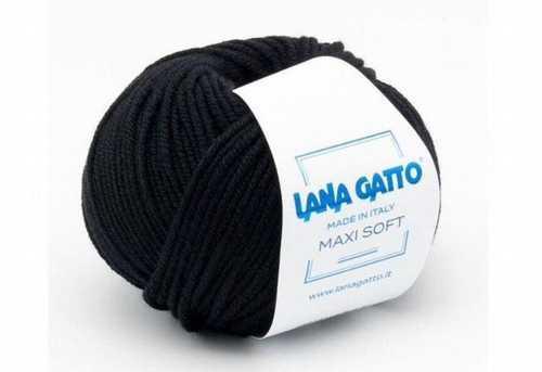 Lana Gatto Maxi Soft, цвет 10008 черный (4 мотка)