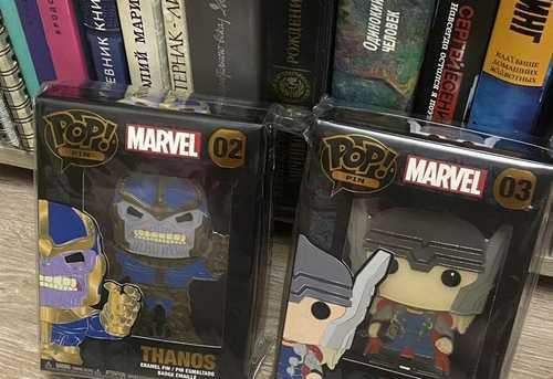 Thor thanos pin значок funko фанко marvel