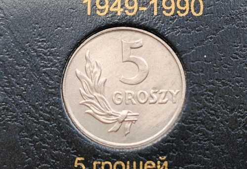 Польша 5 грошей 1949 UNC (Алюминий) Y#41a