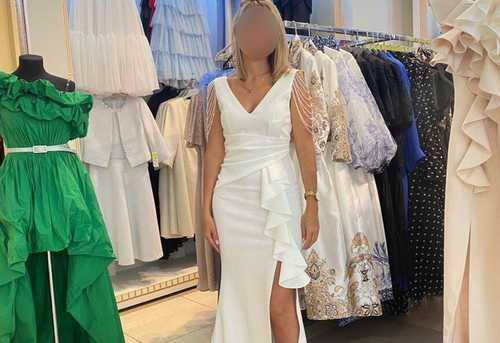 Белое вечернее платье 42-44