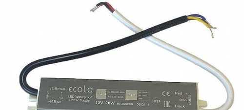Ecola LED strip Power Supply 20W 220V-12V IP67 бло