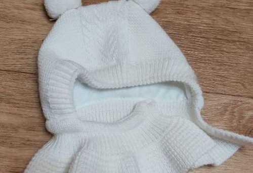 Зимняя шапка для малыша с манишкой