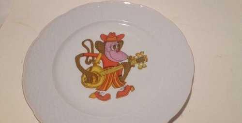 Тарелка обезьяна с гитарой thun чехия