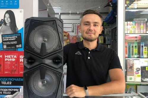 Блютуз колонка большая ZQS-6208 с микрофоном