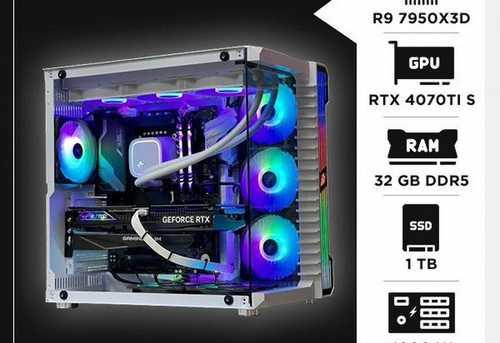 Игровой пк RTX 4070Ti Super/R9 7950X3D/DDR5 32GB