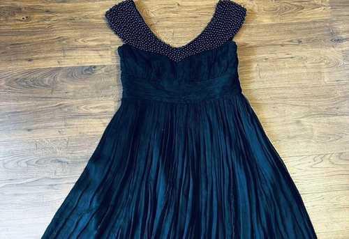 Платье нарядное черное с плечами красивыми