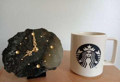 Подарочный набор кружка Starbucks старбакс и часы