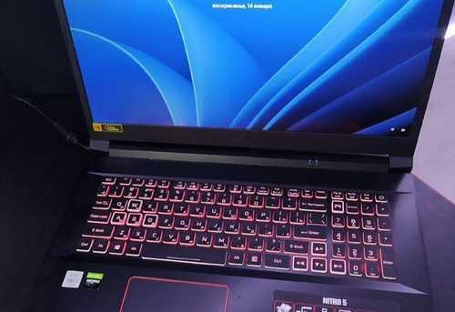 Игровой Ноутбук Acer nitro 5 I7 10750h RTX 2060