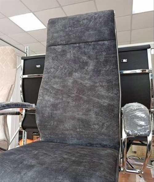 Кресло Метта L 42K велюр темно-серый, CH2, м.блок