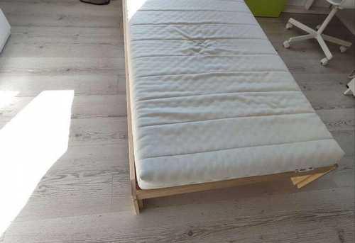 Кровать IKEA нейден с матрасом