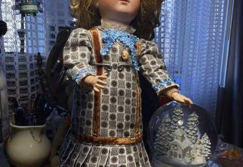 Платье на куклу антикварную винтаж