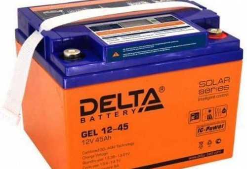 Аккумуляторная батарея delta 1245 12в 45а/ч