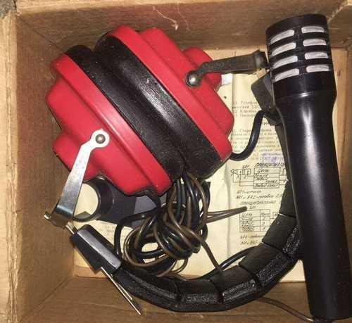 Наушники с микрофоном, сделано в СССР