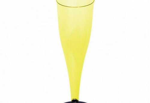 Фужер одноразовый для шампанского 170 мл желтый (6