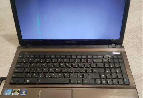 Ноутбук asus k53s core i3, gefore gt 520MX/1gb