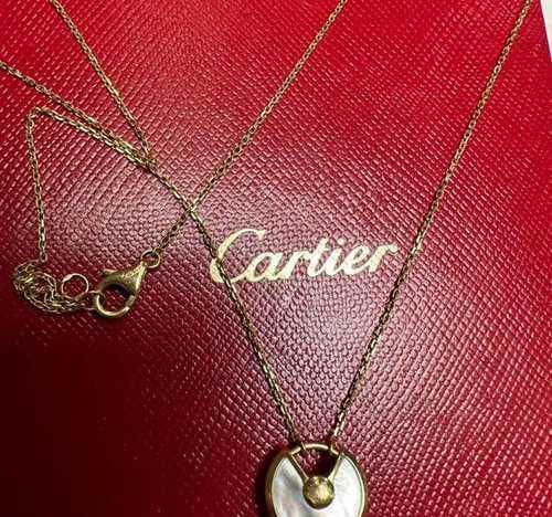 Cartier оригинал золотое колье амулет