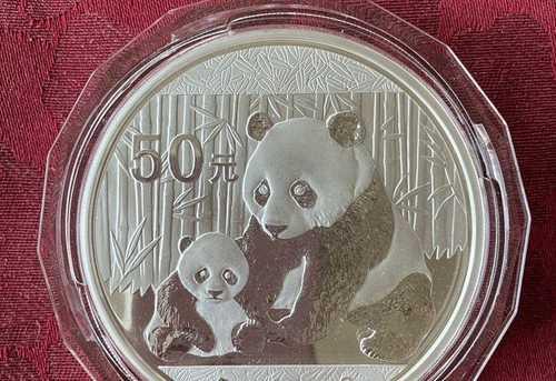 50 юаней. Панды Китай.2014-2022г.Серебро 999